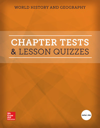 World History and Geography, Chapter Tests and Lesson Quizzes
