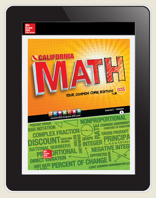 California Glencoe Math, Course 2, eStudent Edition online, 8-year ...