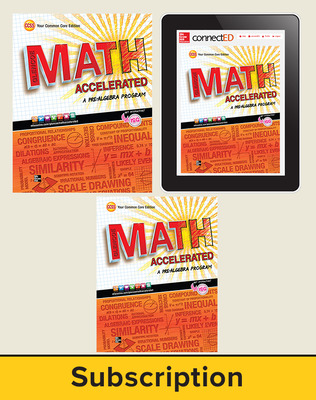 PTO-Mix Glencoe Math Accelerated, 7-year Student Bundle( 1 yr print ...