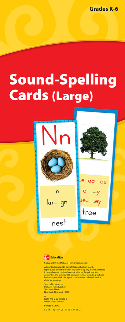Reading Wonders Sound Spelling Cards (Large) Grades K/6