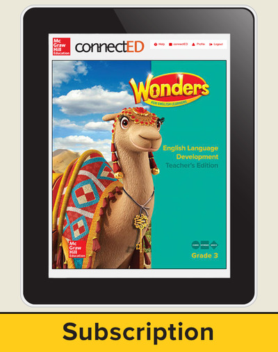 Wonders for English Learners Teacher Workspace, Grade 3, 6 Yr Subscription