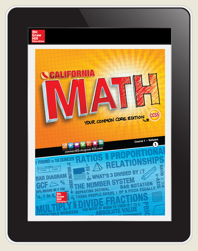 California Glencoe Math, Course 1, eStudent Edition online, 4-year ...