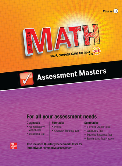 Glencoe Math, Course 3, Assessment Masters
