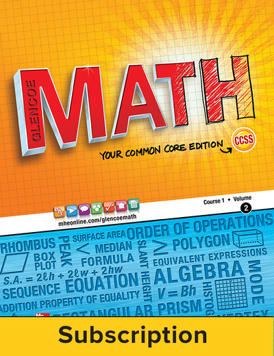 Glencoe Math, Course 1, eTeacherEdition Online, 1-year Subscription