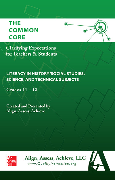Clarifying Expectations for Teachers and Students. Literacy in History ...
