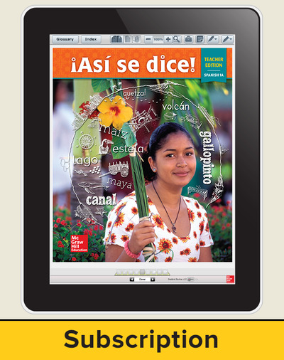 Asi se dice! Level 1A, Teacher Lesson Center, 6-year subscription