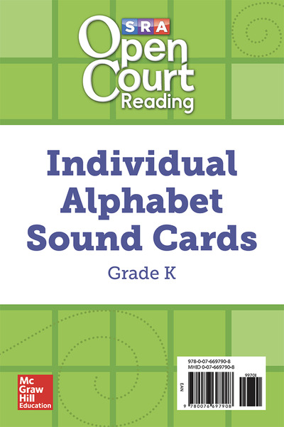 Open Court Reading Grade K Individual Alphabet Sound Cards