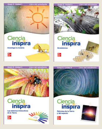 Inspire Science Grade 5, Print Spanish Student Edition Bundle (Units 1-4)