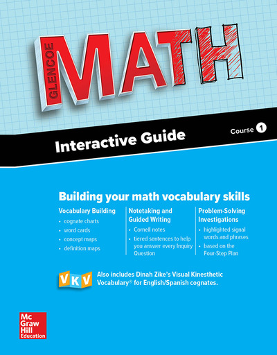 Glencoe Math Course 1, Interactive Guide for English Learners (Univl)