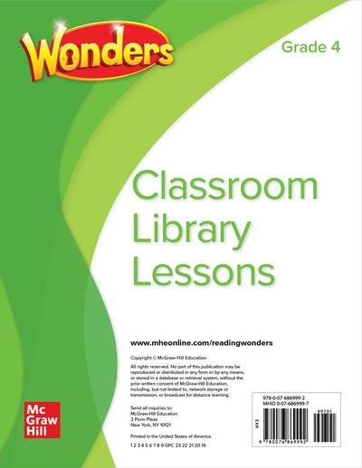 Reading Wonders Grade 4 Classroom Library Lessons