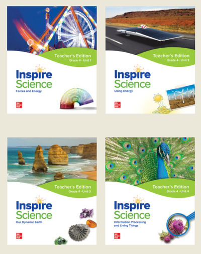 Inspire Science Grade 4, Print Teacher's Edition Bundle (Units 1-4)