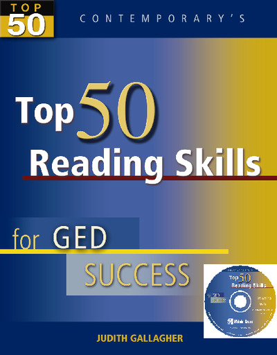 Top 50 Reading Skills for GED Success, Student Text with CD-ROM