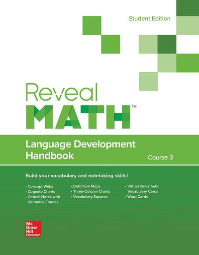 Reveal Math Course 3, Language Development Handbook, Student Edition