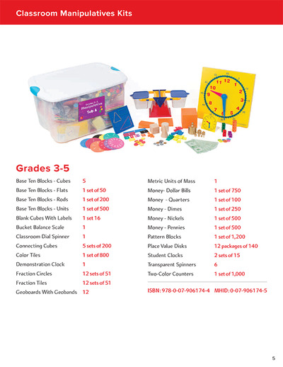 My Math Manipulative Kit, Grades 3-5