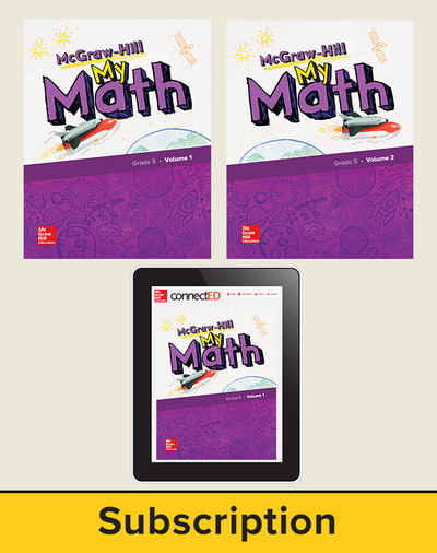 McGraw-Hill My Math 2018 1-year Student Bundle, Grade 5