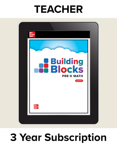 Building Blocks PreK Math, Spanish, Teacher Digital License, 3-year ...