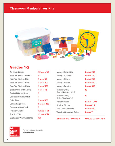 Reveal Math Manipulative Kit, Grades 1-2