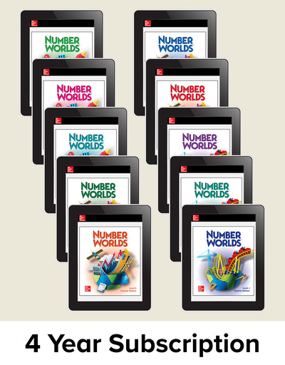 Number Worlds, Levels A-J Teacher Premium digital, 4-year subscription
