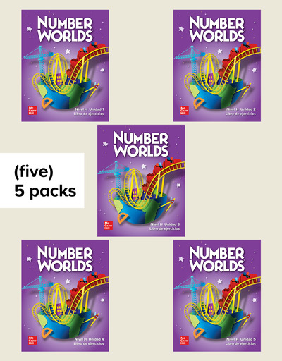 Number Worlds Level H, Spanish Student Workbook Package 25-pack (5 of ...