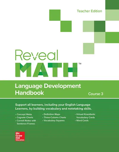 Reveal Math Course 3, Language Development Handbook, Teacher Edition