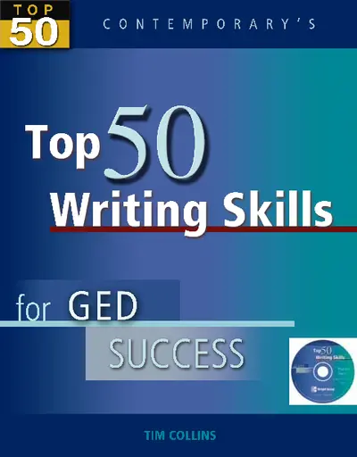 Top 50 Writing Skills for GED Success, Student Text with CD-ROM