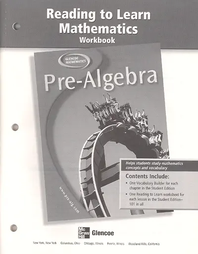 Pre-Algebra, Reading to Learn Mathematics Workbook