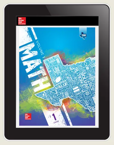 Texas Glencoe Math, Course 1, eStudent Edition online, 6-year subscription
