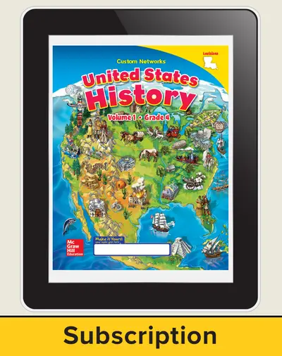 CUS Networks US History Volume 1 Louisiana Online Student Edition, 6 yr