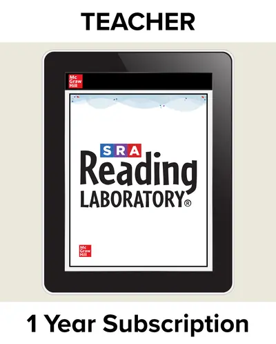 SRA Reading Laboratory, Teacher License, 1-year subscription