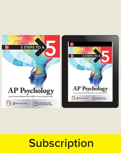 5 Steps to a 5: AP Psychology, Student Bundle, 1 year