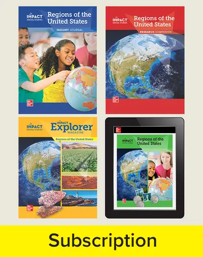 IMPACT Social Studies, Regions of the United States, Grade 4, Complete ...