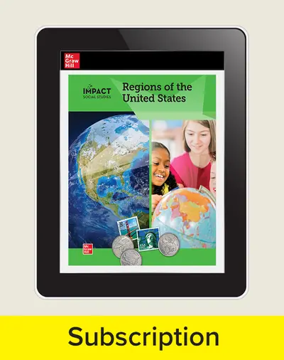 IMPACT Social Studies, Regions of the United States, Grade 4, Online ...