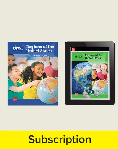 IMPACT Social Studies, Regions of the United States, Grade 4, Inquiry ...