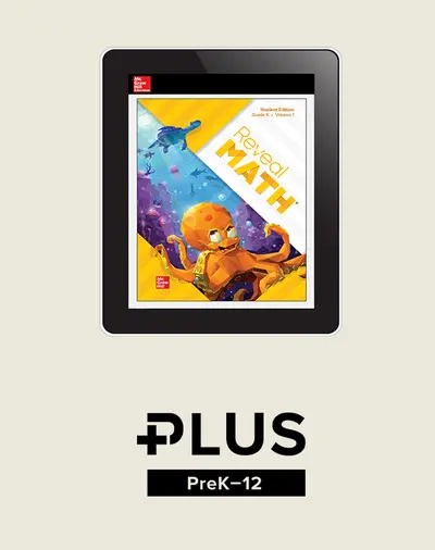 Reveal Math, Grade K, MH Digital Student Center, 3-years