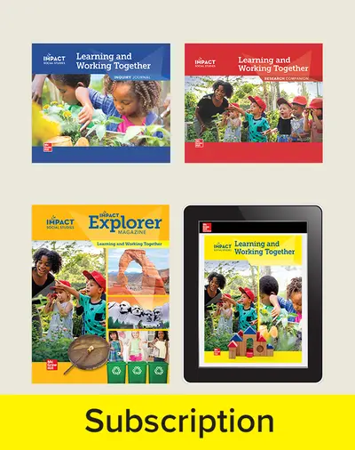 IMPACT Social Studies, Learning and Working Together, Grade K, Complete ...